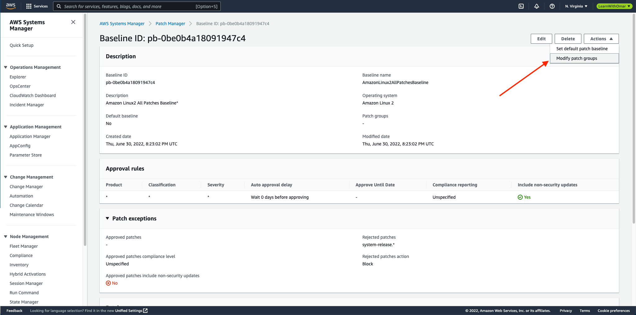 Patching Model Using Aws Systems Manager Patch Manager Learn With Omar
